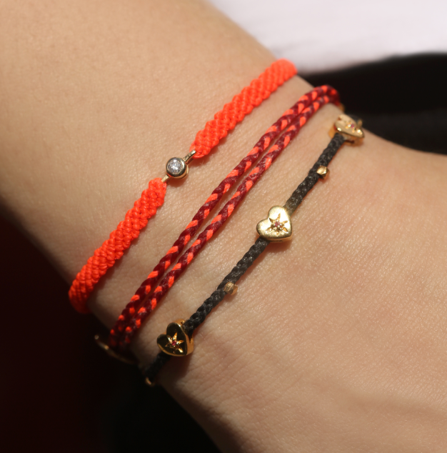 RUBY HEART CHARM BRACELET – RAREBIRD